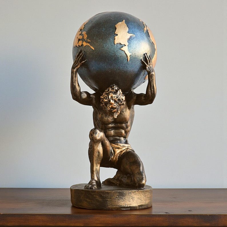 11 Inch Ancient Greek Atlas Statue, Atlas Sculpture, Greek Statue ...