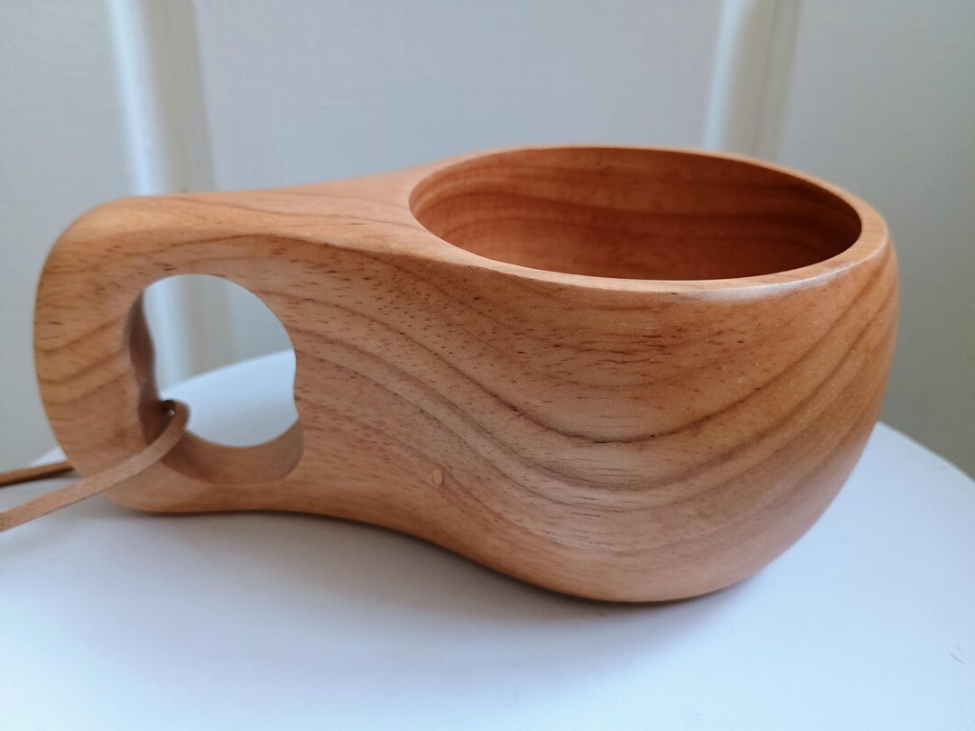 Wooden Mug Kuksa Handle Viking Living History Re-enactment Larp Camping ...