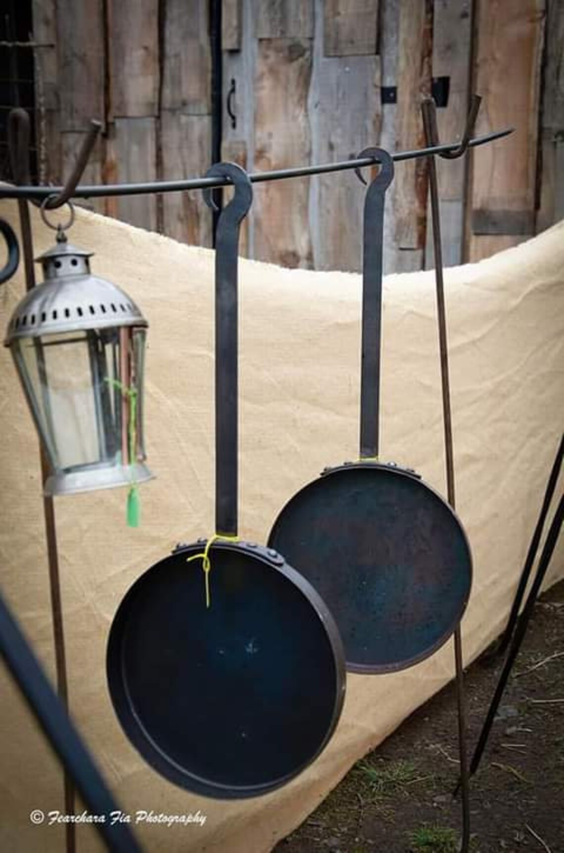 1 X Skillet Long Metal Frying Pan Reenactment Viking Medieval Cooking ...