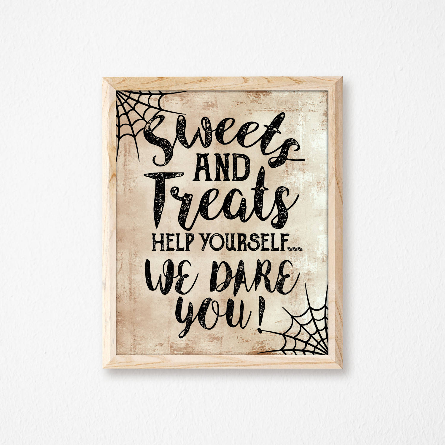 Sweets And Treats Halloween Sign. Halloween Food Sign. | Etsy