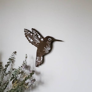 Hummingbird Wood Wall Art, Western Decor Wall Hanging, Woodland Nursery ...