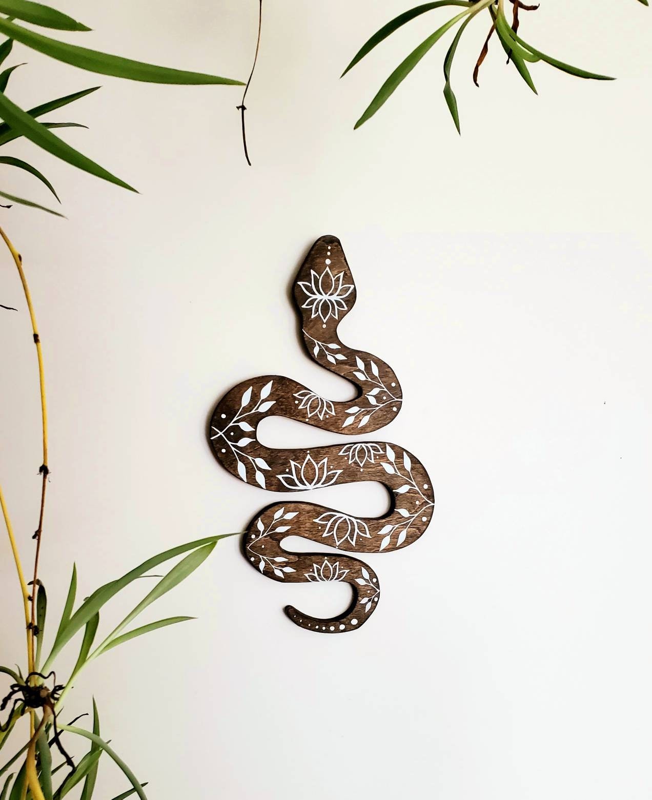 Serpent Wood Snake Art Flower Snake Snake Print - Etsy Canada