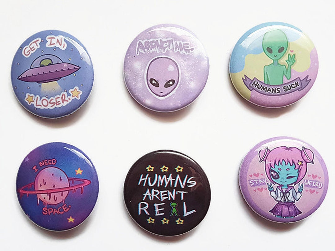 Cute Alien Pins ORIGINAL - Etsy