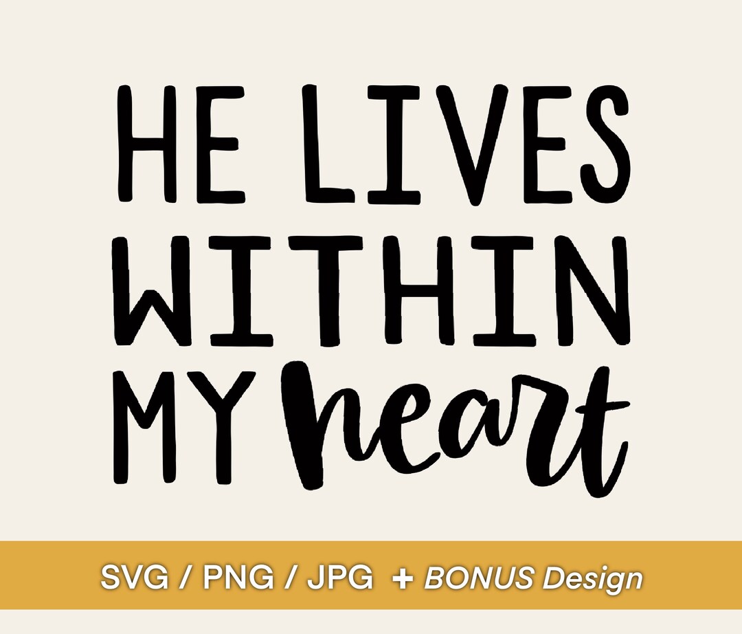 He Lives SVG Design - Resurrection Phrase, Christian Easter Design ...