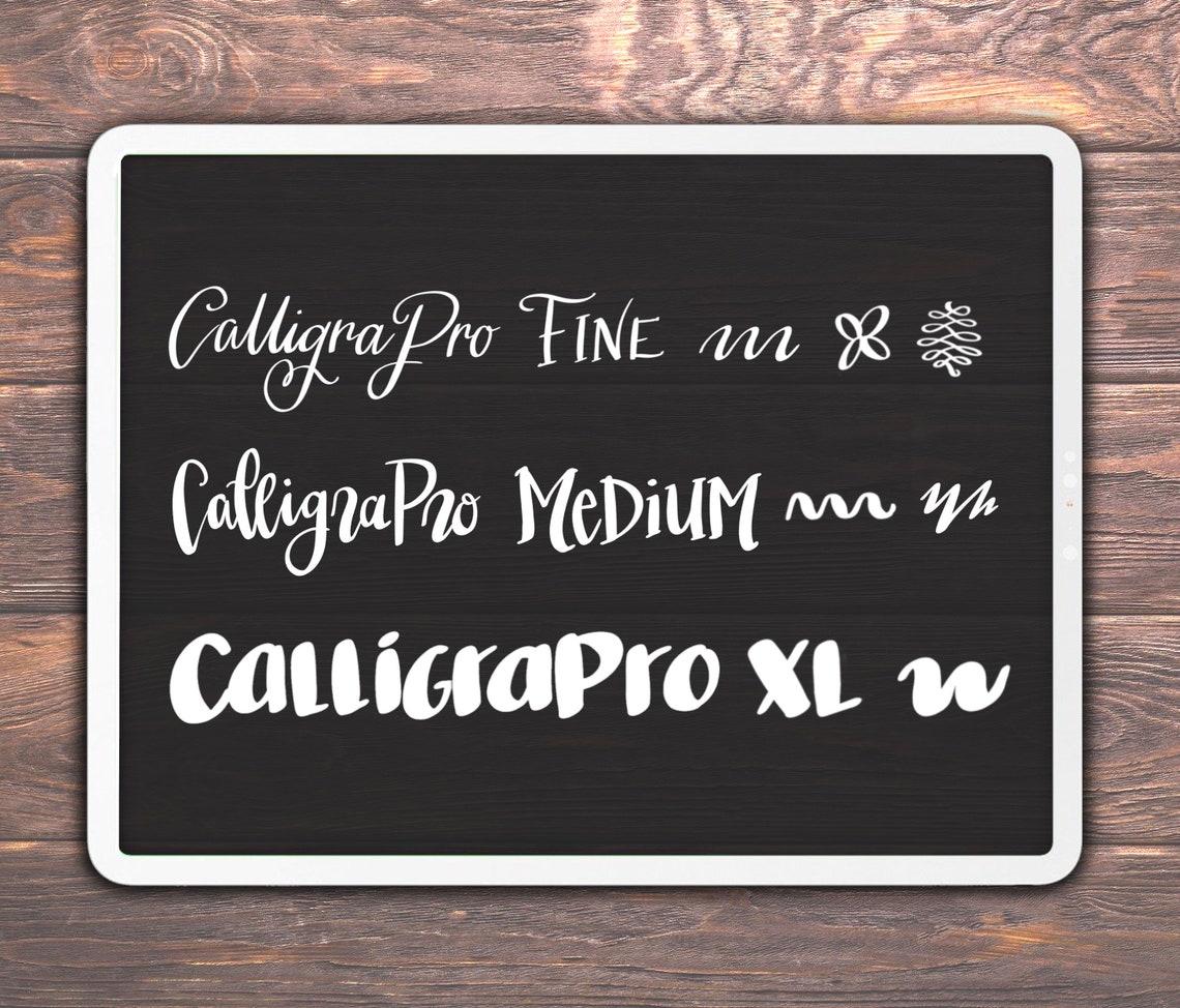 3 Calligraphy Brushes for Procreate - Pressure Sensitive Brush Pen Set ...