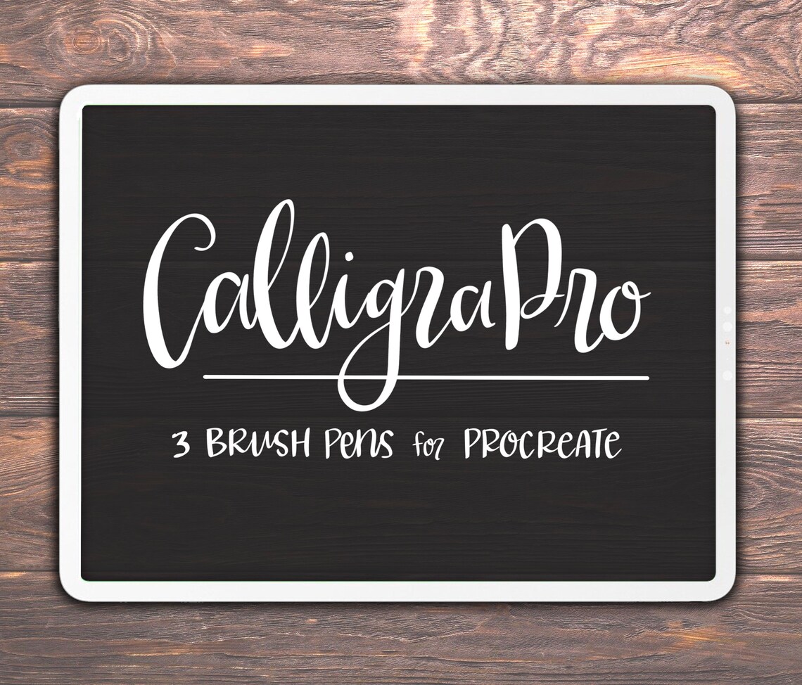 3 Calligraphy Brushes for Procreate - Pressure Sensitive Brush Pen Set ...