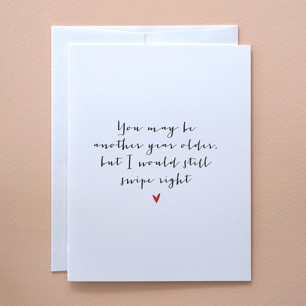 Swiped Right Card - Etsy