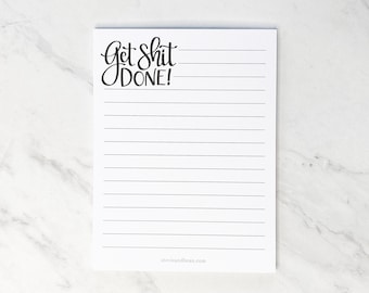 Get Shit Done List - Etsy