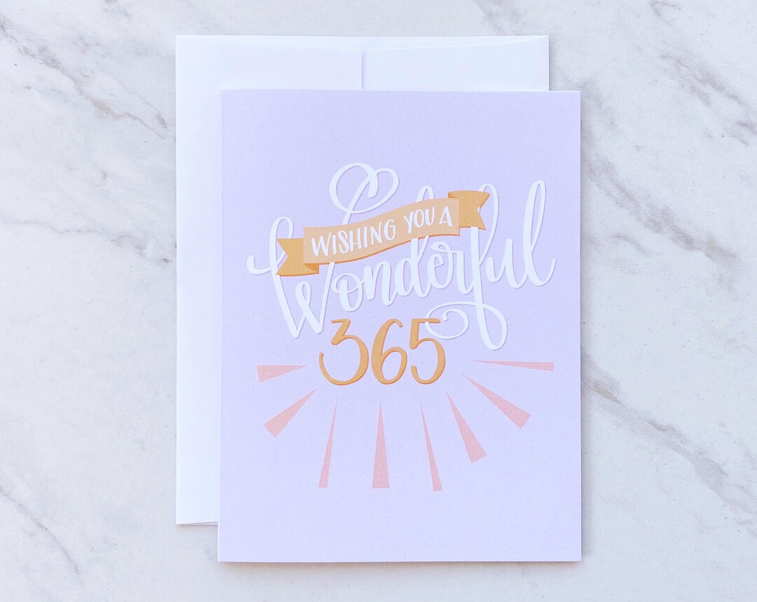 Wishing You A Wonderful 365 / Happy Birthday / Birthday Card / Sweet ...