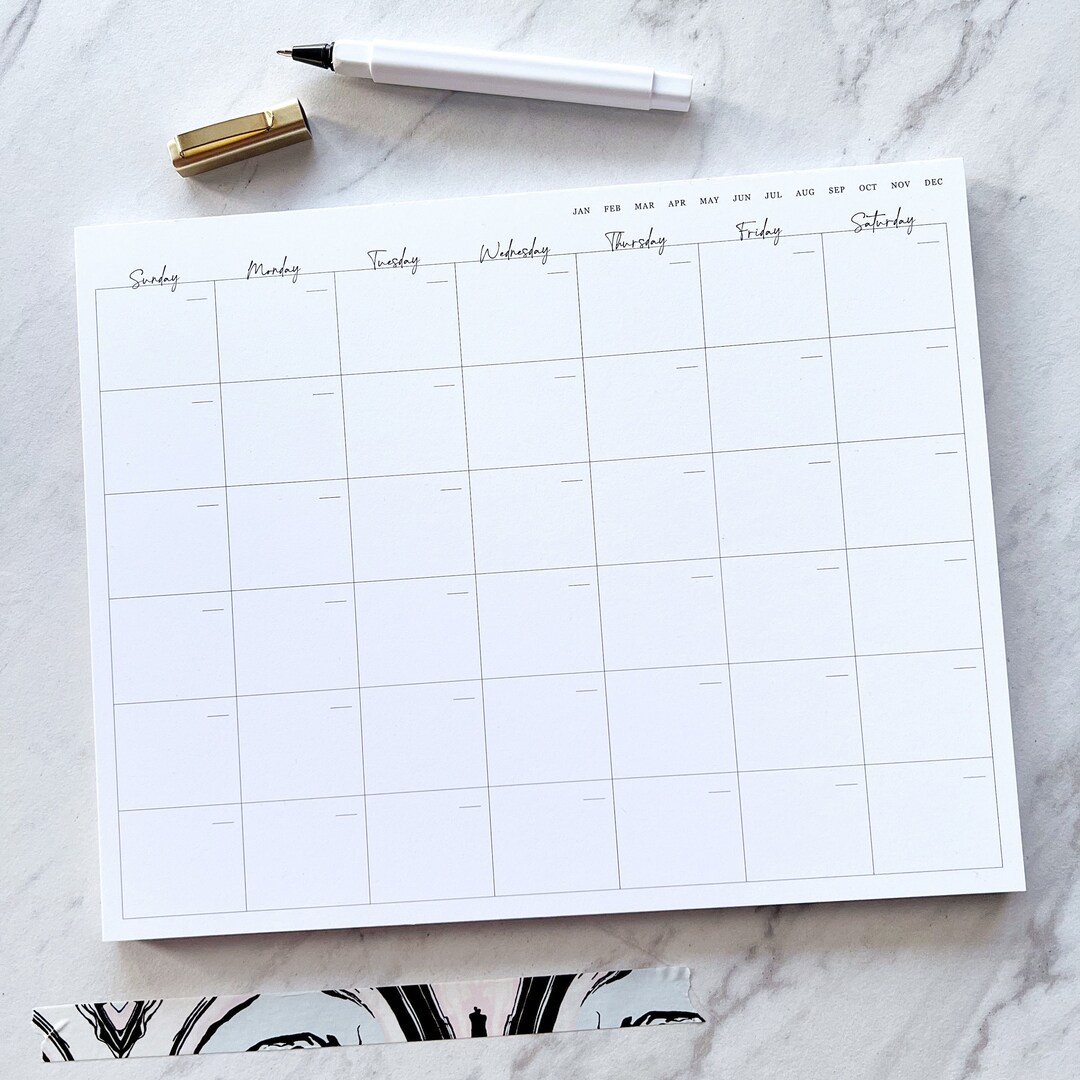 Monthly Planner / 24 Months / Notepad Planner / Organization / Home ...