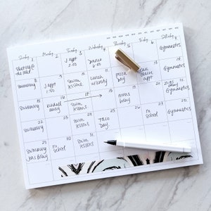 Monthly Planner / 24 Months / Notepad Planner / Organization / Home ...