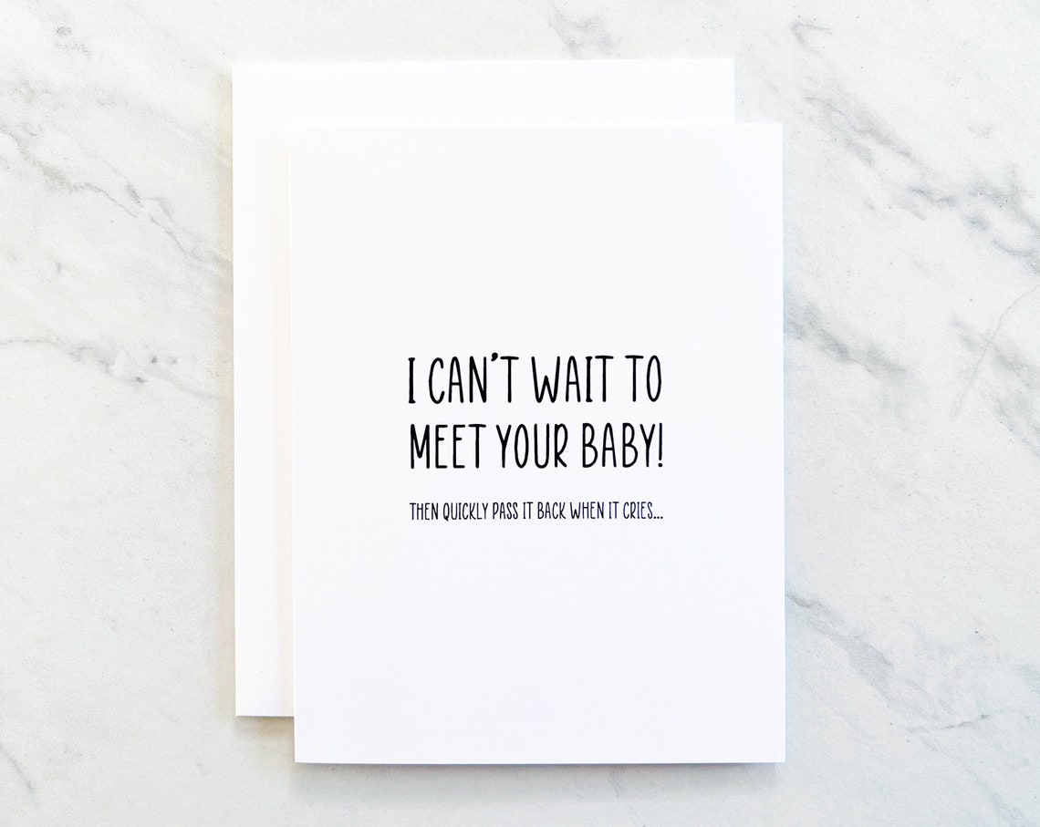 I Can't Wait to Meet Your Baby / Greeting Card / Quickly - Etsy