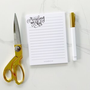 Avoiding This Shit / Notepad / Desk Decor / Funny / Procrastinating ...