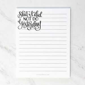 Avoiding This Shit / Notepad / Desk Decor / Funny / Procrastinating ...