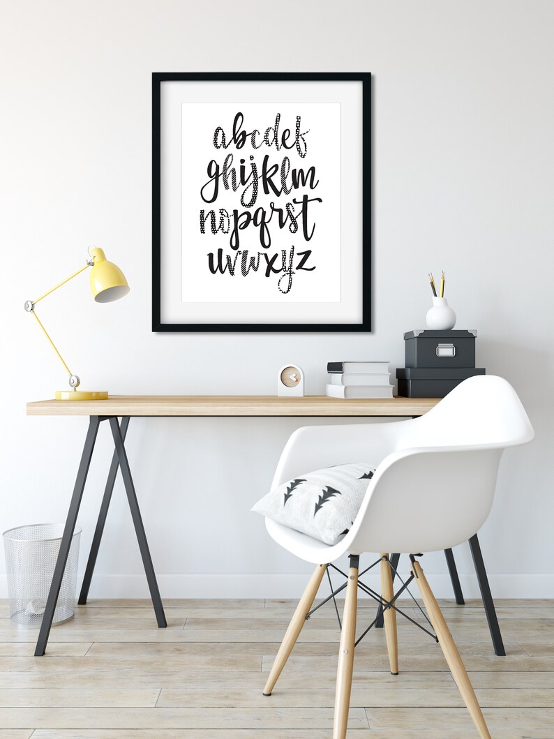 Alphabet / Printable / Art / Nursery Print / Abc's / Decor | Etsy