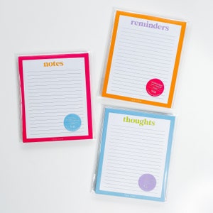Notes, Thoughts + Reminders / Notepad Set / Gift Set / Stationery Gift ...
