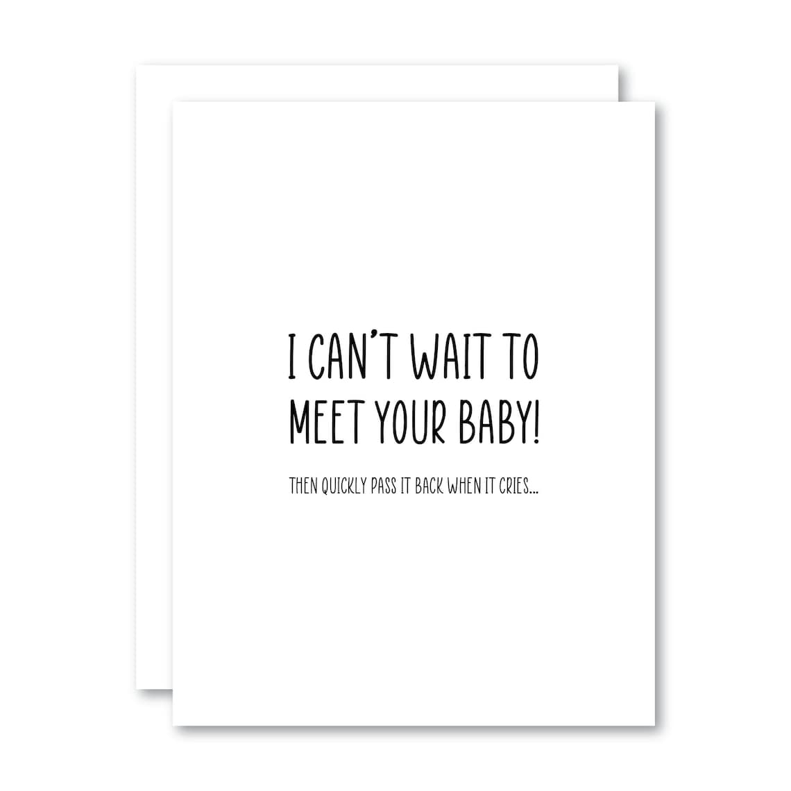 I Can't Wait to Meet Your Baby / Greeting Card / Quickly - Etsy
