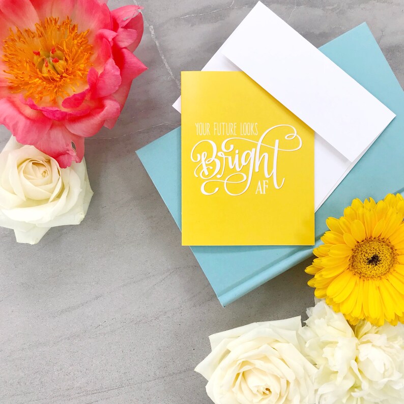 Your Future Looks Bright AF / Graduation Card / - Etsy