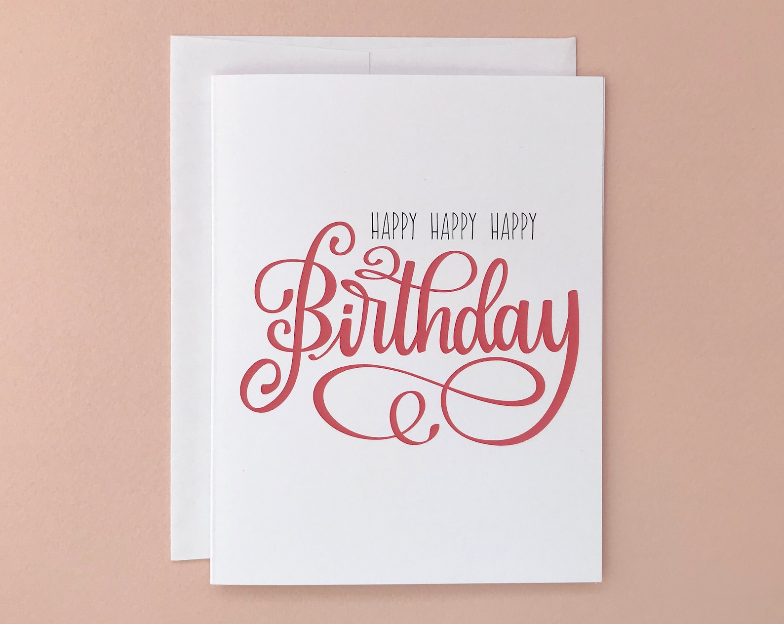 Happy Birthday / Birthday Card / Hand Lettering / Calligraphy - Etsy
