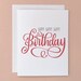 Happy Birthday / Birthday Card / Hand Lettering / Calligraphy / Pink ...