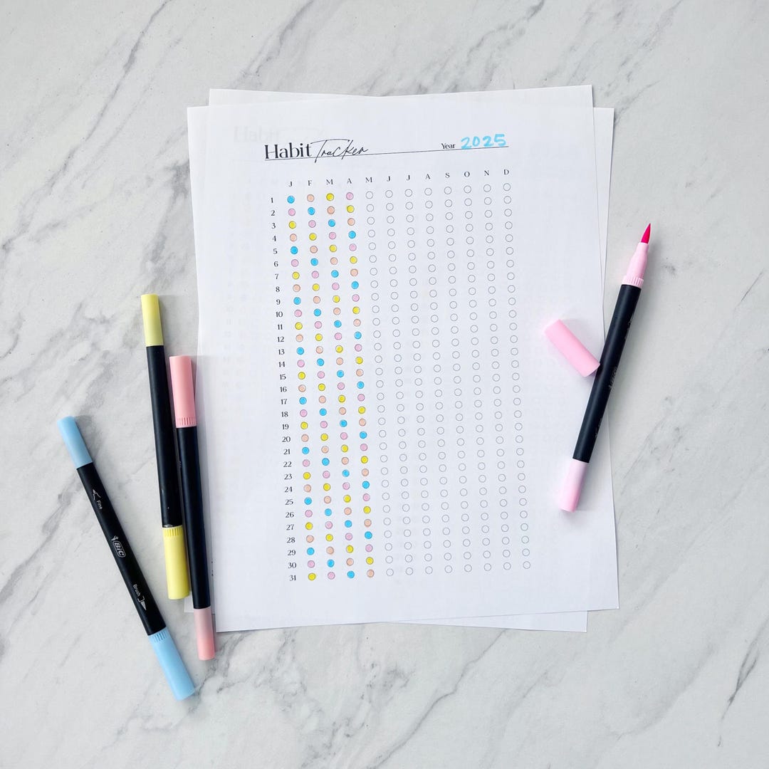 Habit Tracker / Single Habit / New Year Resolution / Habits / Stevie ...