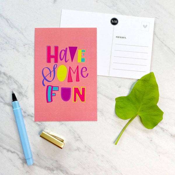 Lettering Postcard - Etsy