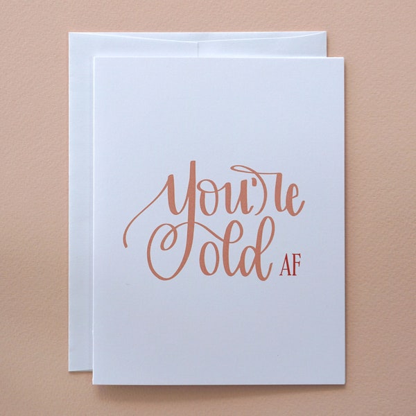 Youre Old Birthday Card - Etsy