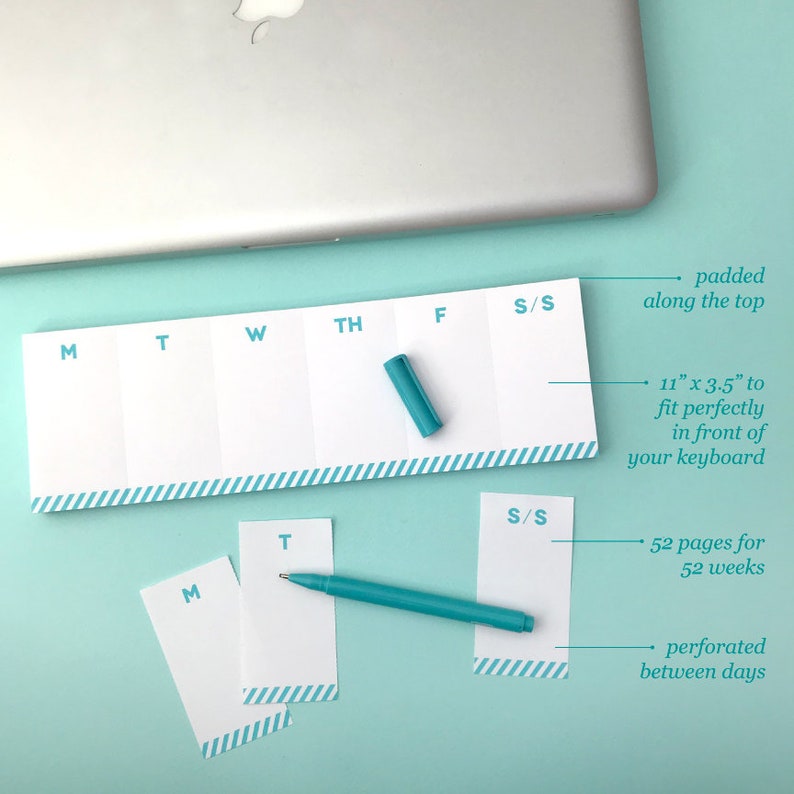 Keyboard Planner / Weekly Planner / Desk Planner / Calendar / | Etsy