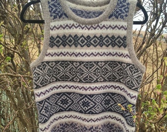 Fair isle vest | Etsy