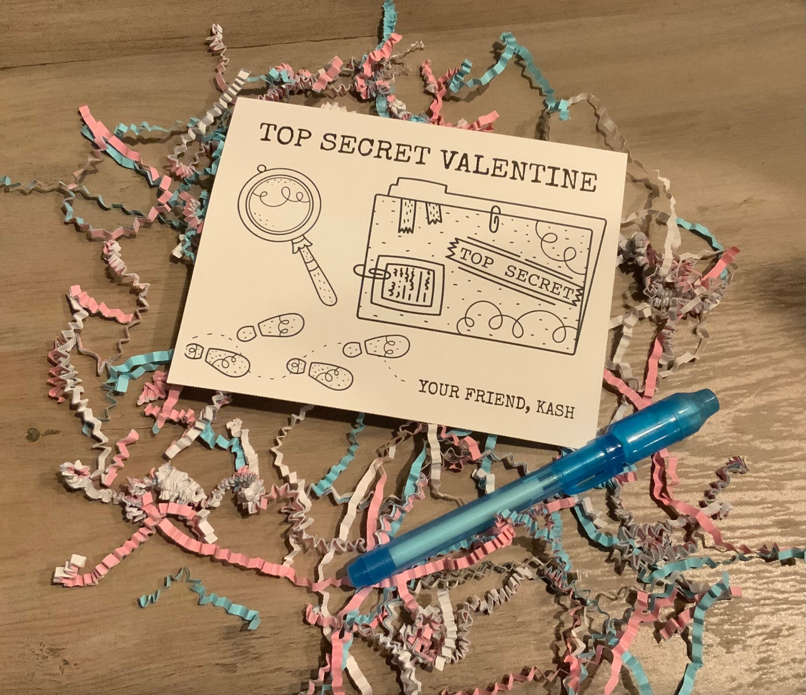 Top Secret Valentine Pen Favors - Etsy