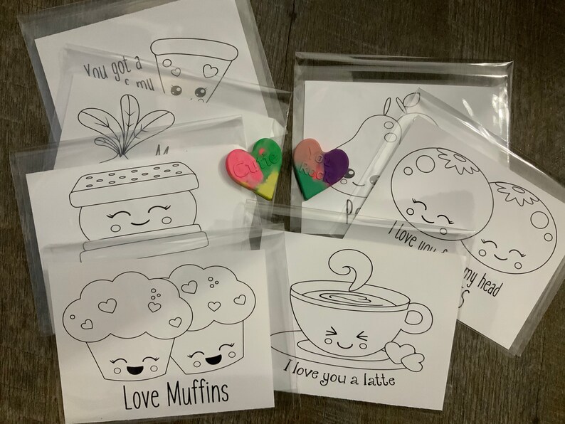 Color Your Heart Outvalentine Color Me Cardsvalentine | Etsy