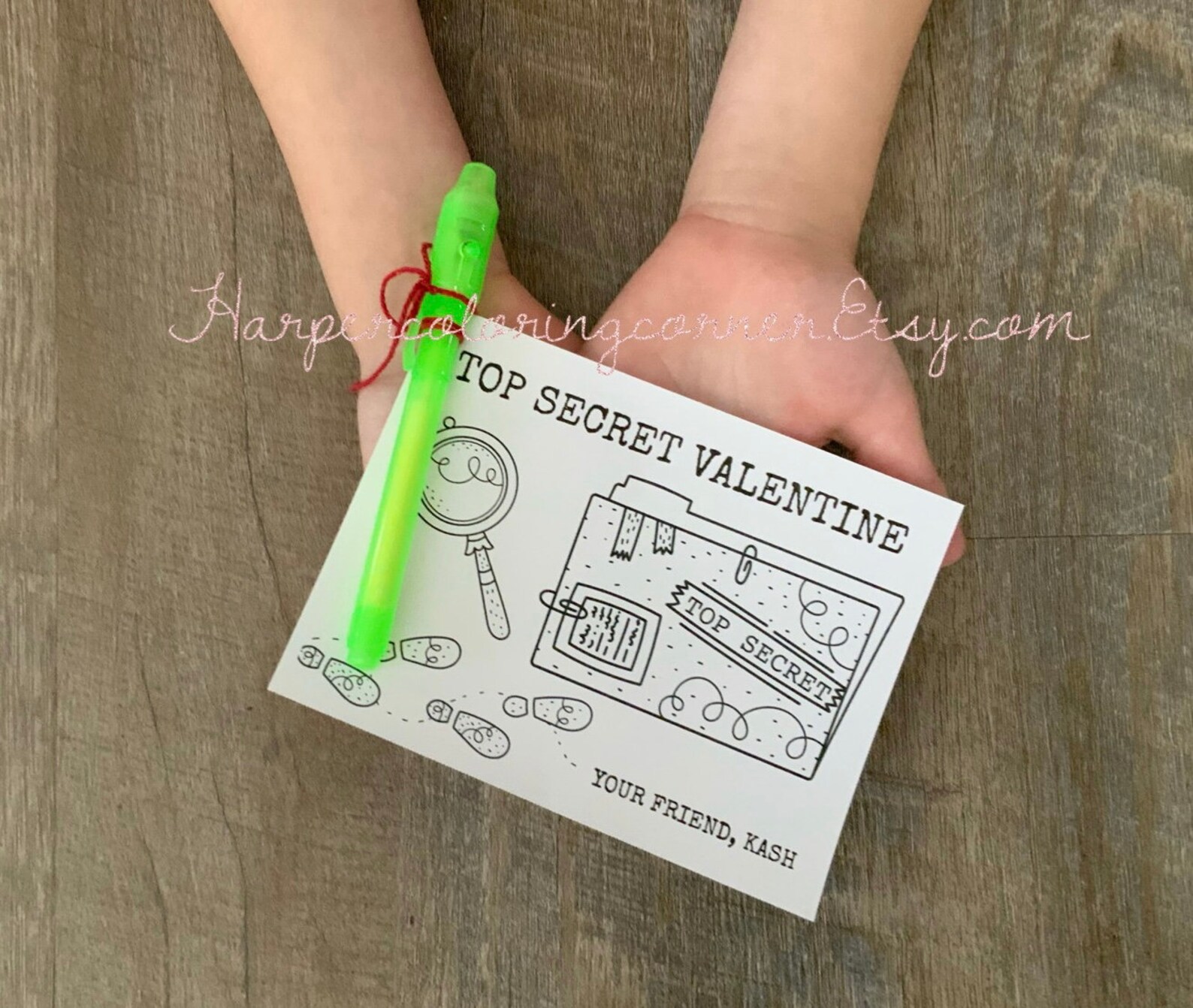 Top Secret Valentine Pen Favors - Etsy