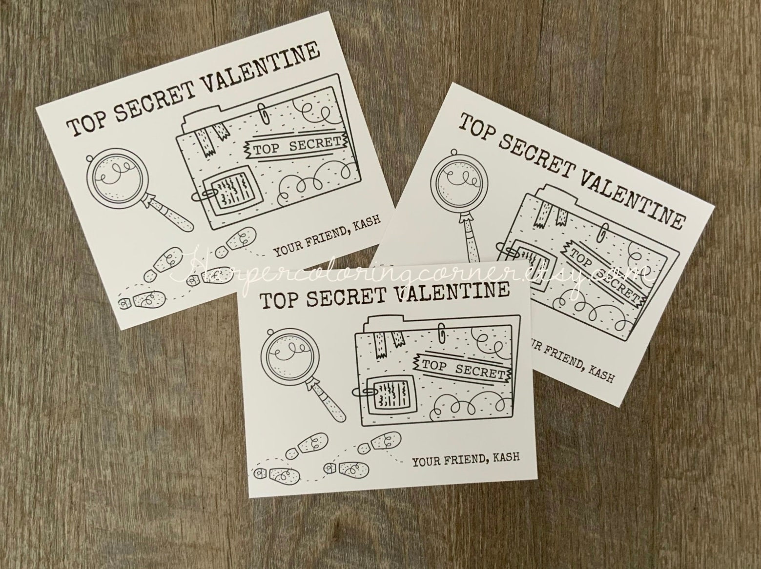 Top Secret Valentine Pen Favors - Etsy