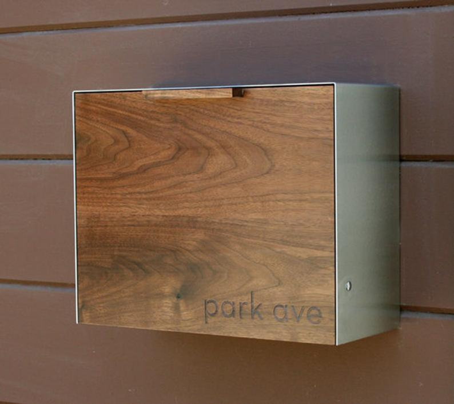 Mailbox Large Walnut Mailbox Wall Mounted Mailbox - Etsy Canada