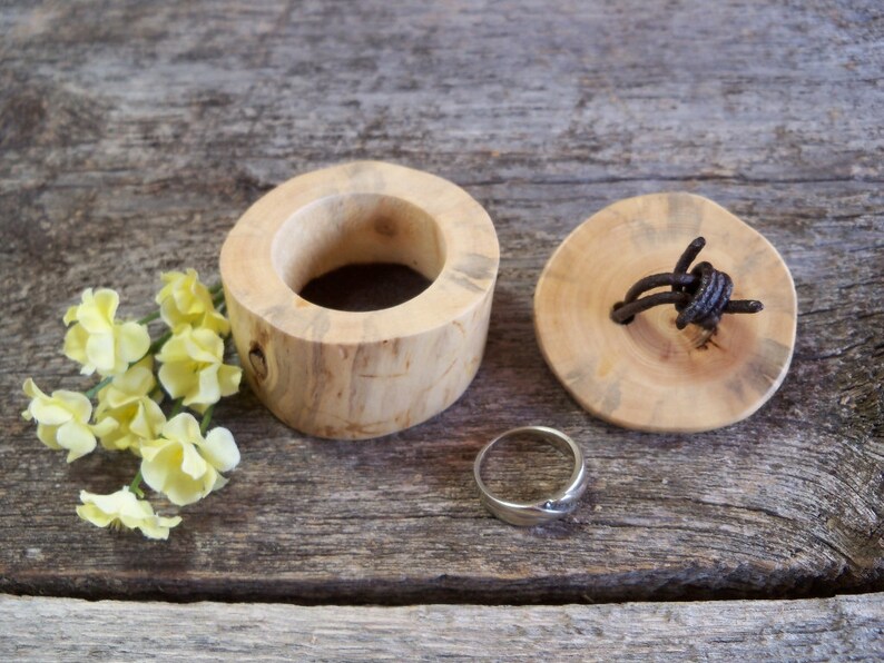 Wooden Ring Box With Barbed Wire Handle. Rustic Ring Box. Handmade Ring ...
