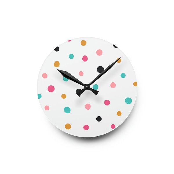 Polka Dot Clock - Etsy