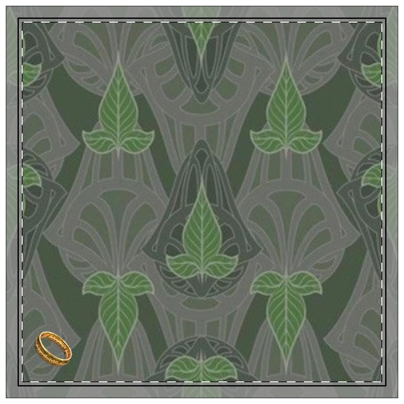 Hobbit Lord of the Rings Fantasy Leaves of Lothlórien Fan Art Pattern ...
