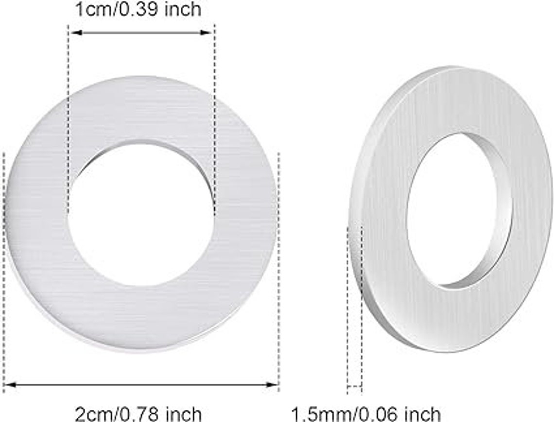 Mini Washer .39 Inch, Aluminum Stamping/engraving Blank 14 Gauge (10 ...