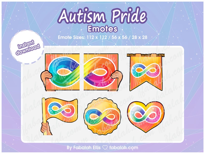 Autism Pride Emotes Twitch Discord Youtube | Etsy