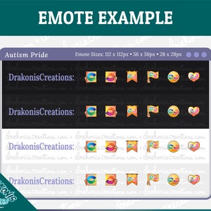 Autism Pride Emotes - Twitch, Discord, Youtube - Etsy