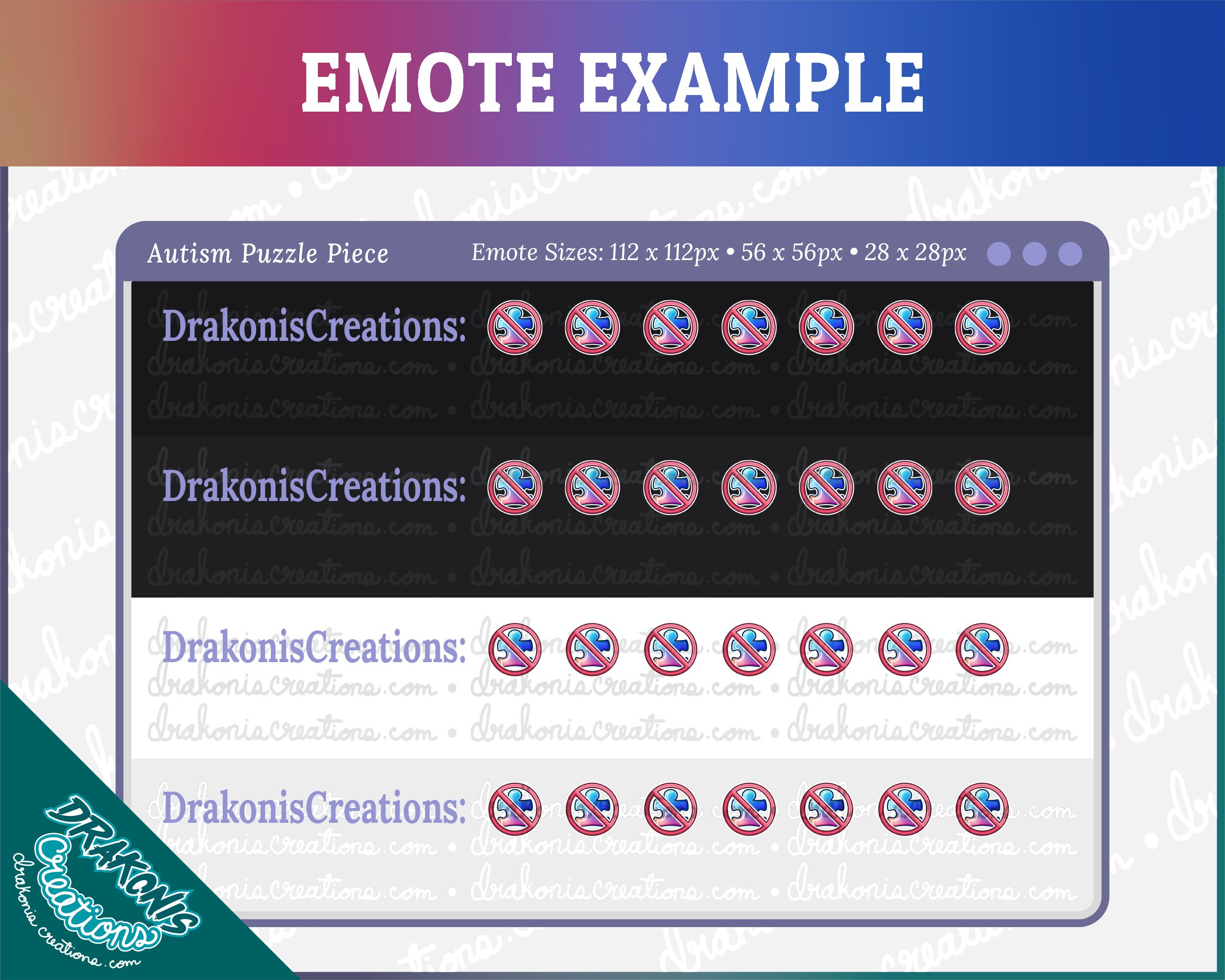 Animated Autism Puzzle Piece Emote - Twitch, Discord, Youtube - Etsy