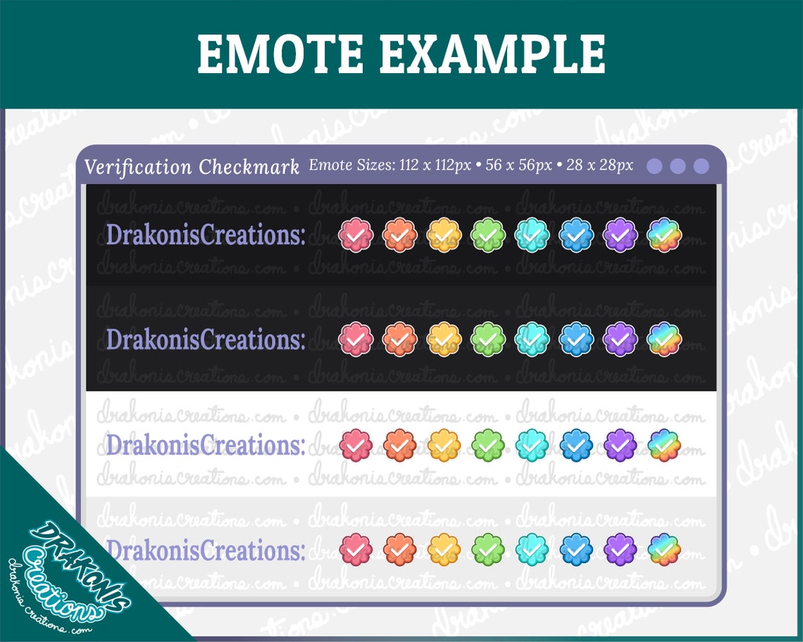 Verification Checkmark Badges & Emotes - Twitch, Discord, Youtube ...