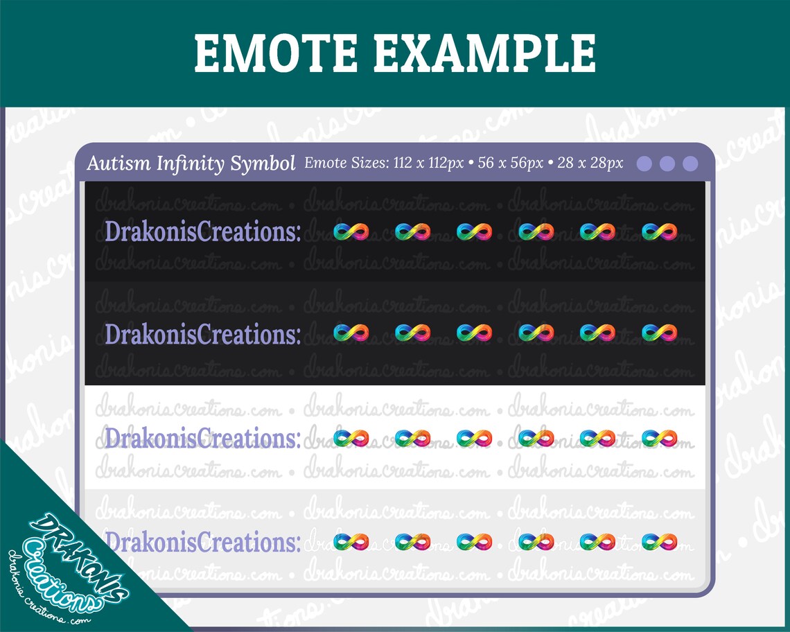 Autism Infinity Symbol Emote - Twitch, Discord, Youtube - Etsy