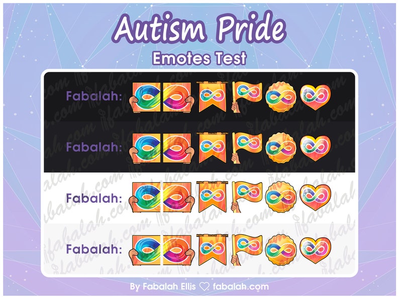 Autism Pride Emotes Twitch Discord Youtube | Etsy