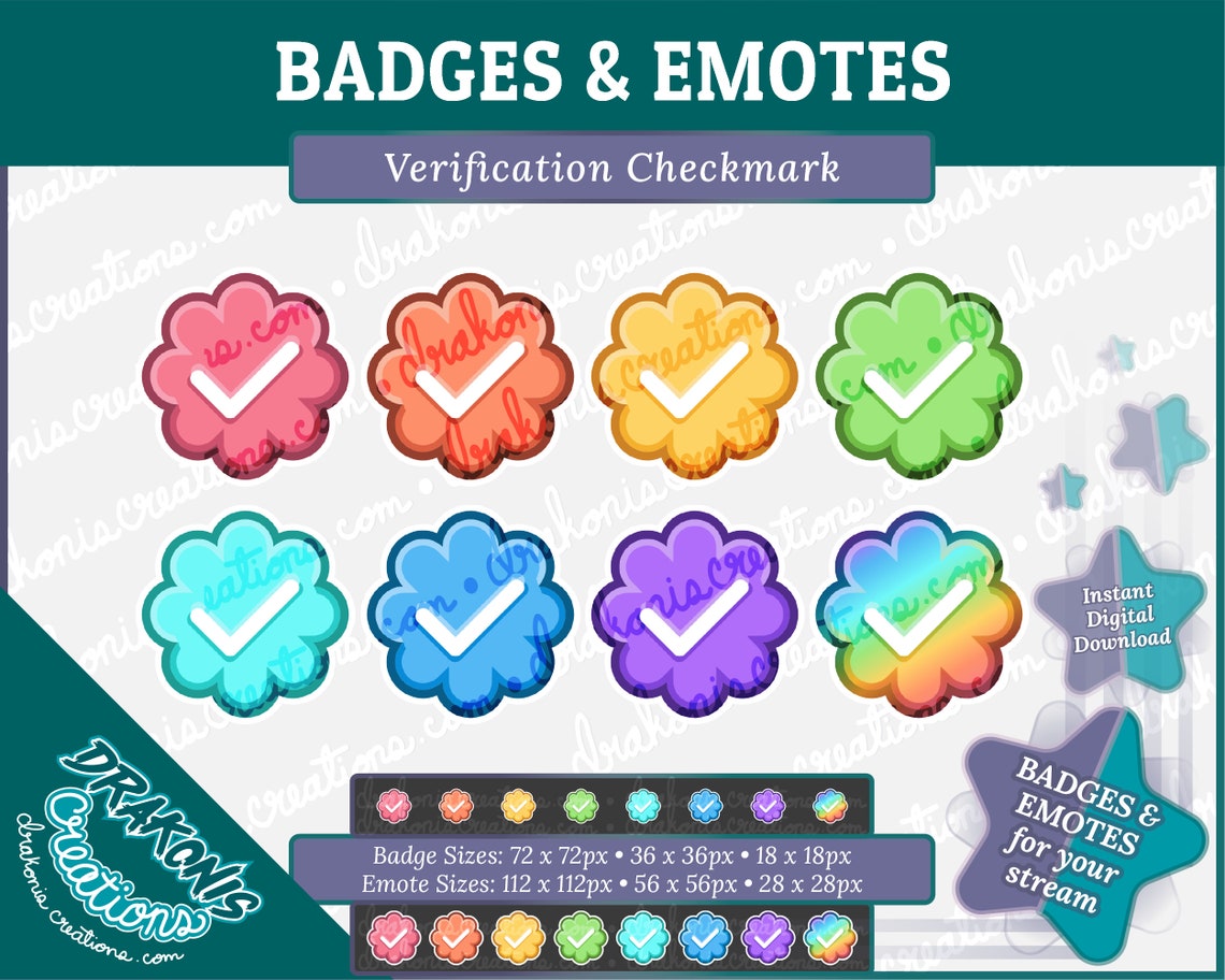 Verification Checkmark Badges & Emotes - Twitch, Discord, Youtube ...