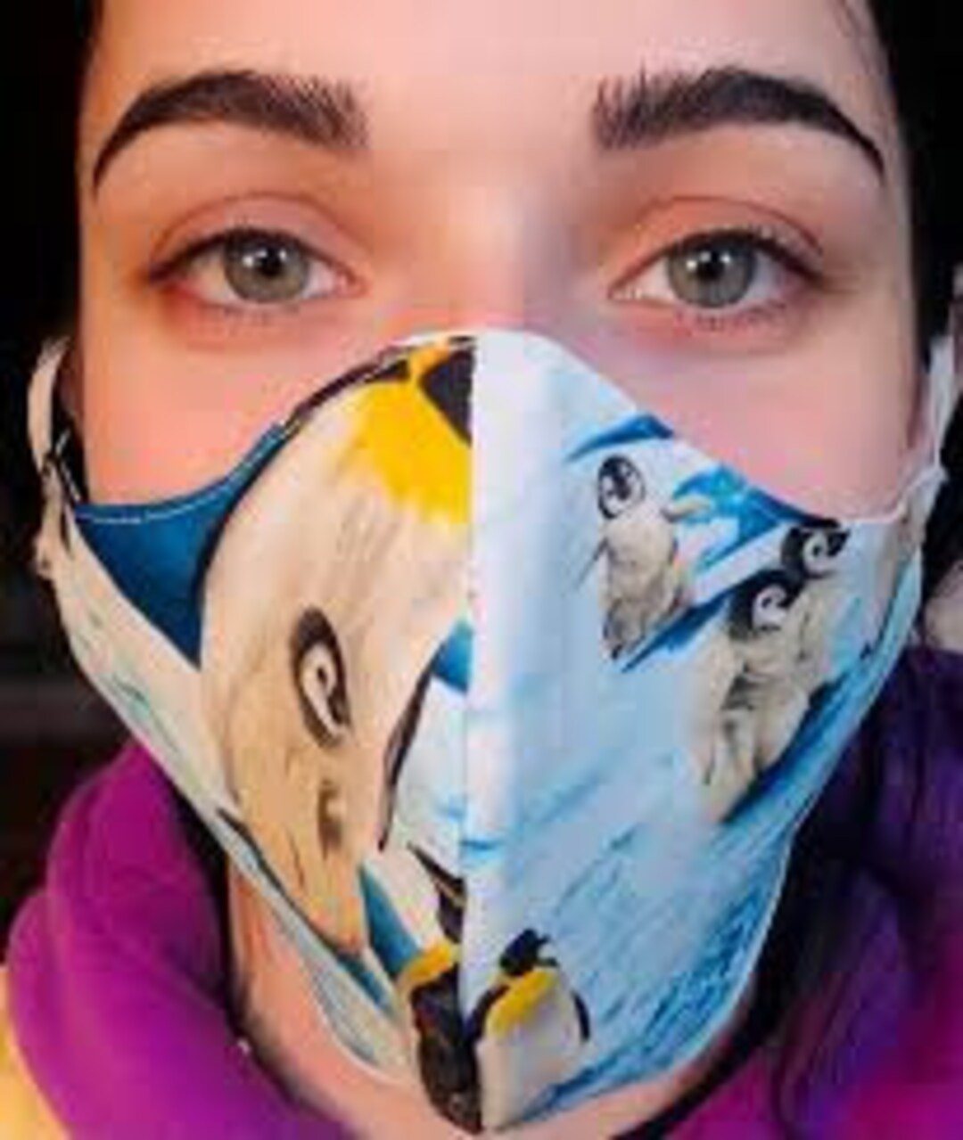 Emperor Penguin Face Mask - Etsy