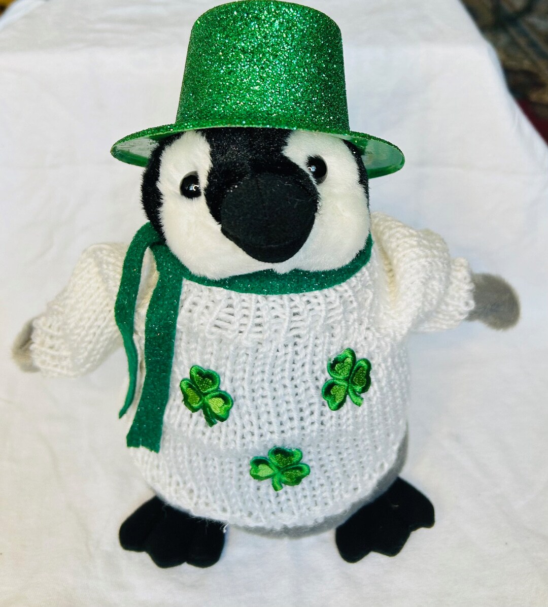St. Patrick's Day, Penguin Plush, Stuffed Animal 12 Tall - Etsy