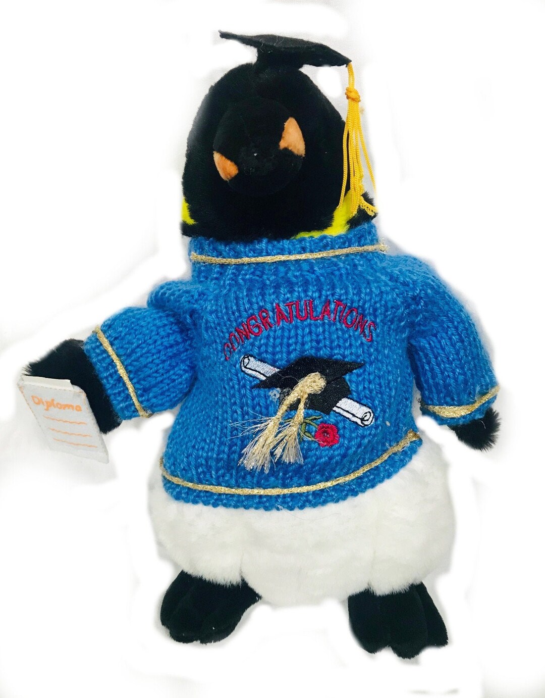 Congratulations Penguin Plush Graduate With Blue Sweater, Cap and ...