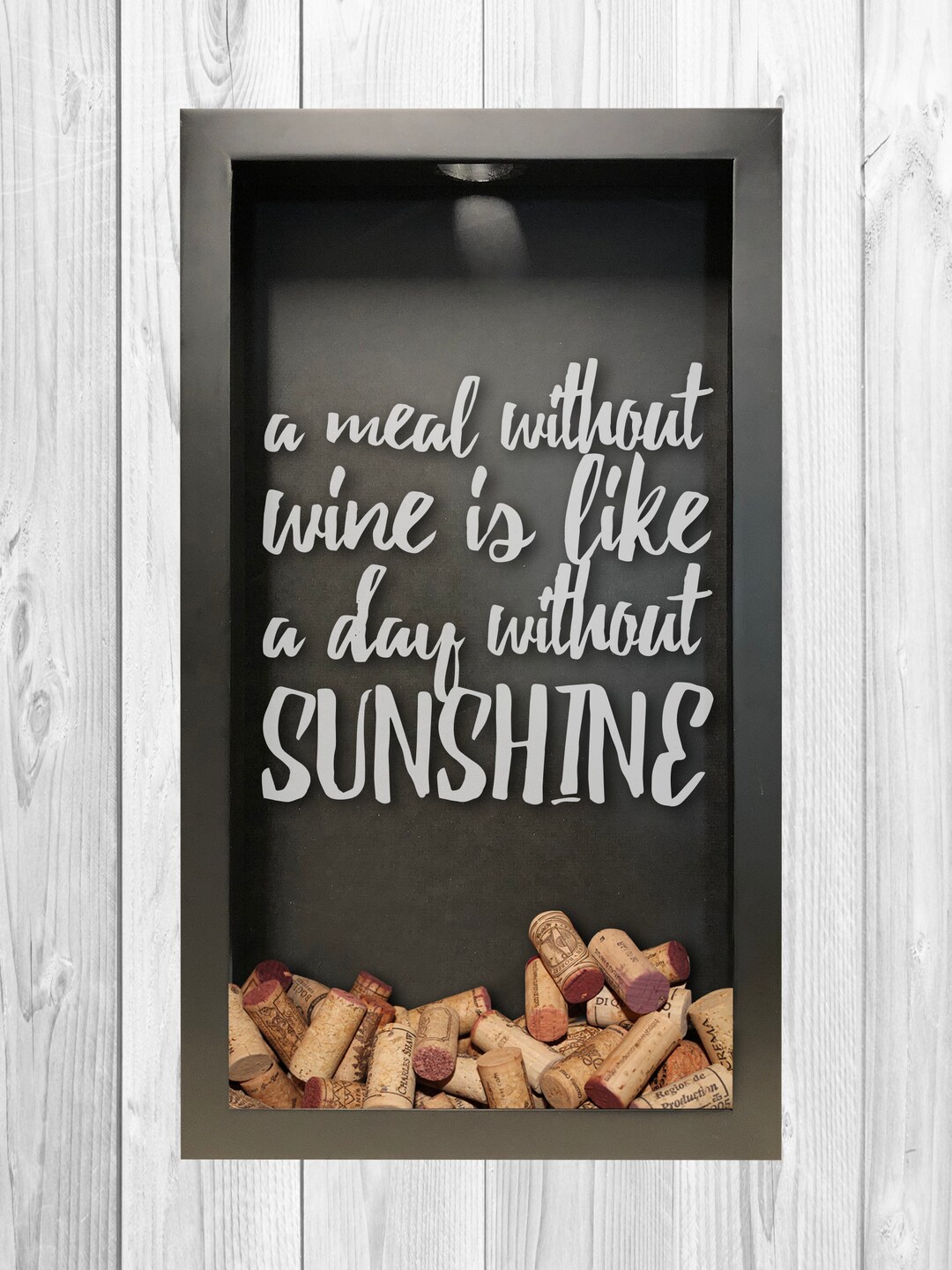 Cork Shadow Box, Wine Cork Box, Shadow Box Cork Holder, Wine Cork ...