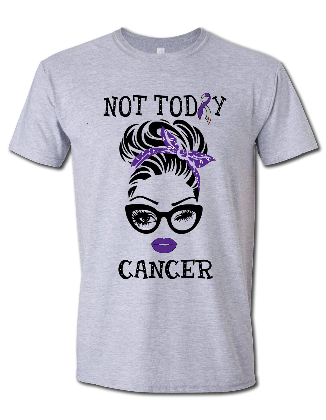 Not Today Cancer Shirt: Awareness Ribbon, Family Support Tee - Etsy